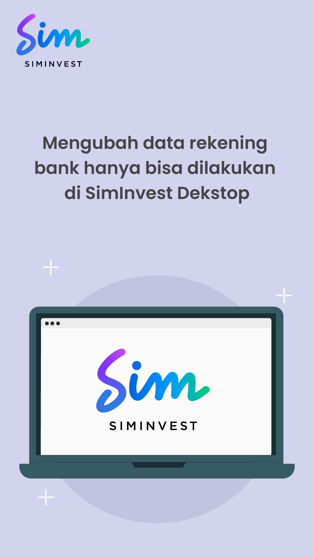 Cara merubah data rekening bank melalui aplikasi SimInvest Dekstop - Pusat Bantuan SimInvest